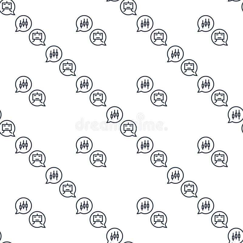 Automated Cryptocurrency Trading Chat Vector Seamless Pattern in ...