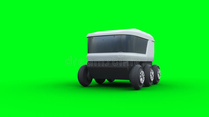 Automated Delivery Robot. Realistic 4k Green Screen Animation. Stock ...