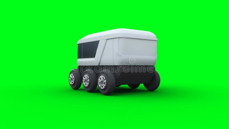 Automated Delivery Robot. Realistic 4k Green Screen Animation. Stock ...
