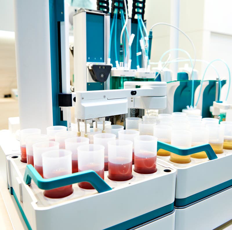 Automated Laboratory Titrator Stock Photo - Image of measurement ...