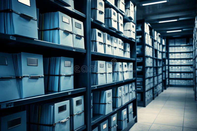 An Automated Document Archiving System in Businesses Stock Illustration ...