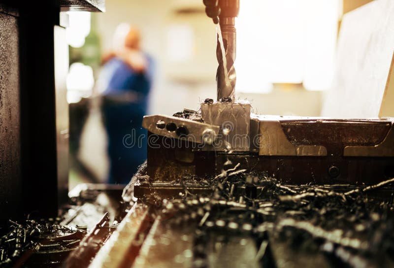 Automated Drilling Machines Stock Photo - Image of machine, processing ...