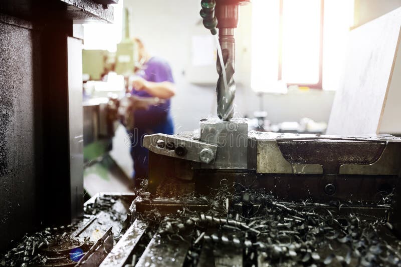 Automated Drilling Machines Stock Photo - Image of cutter, detail ...