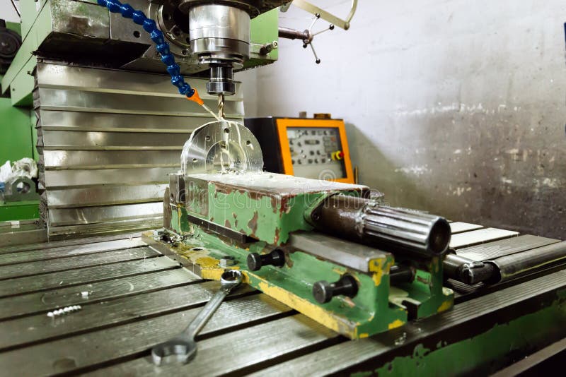 Automated Drilling Machines Stock Photo - Image of metalwork, milling ...