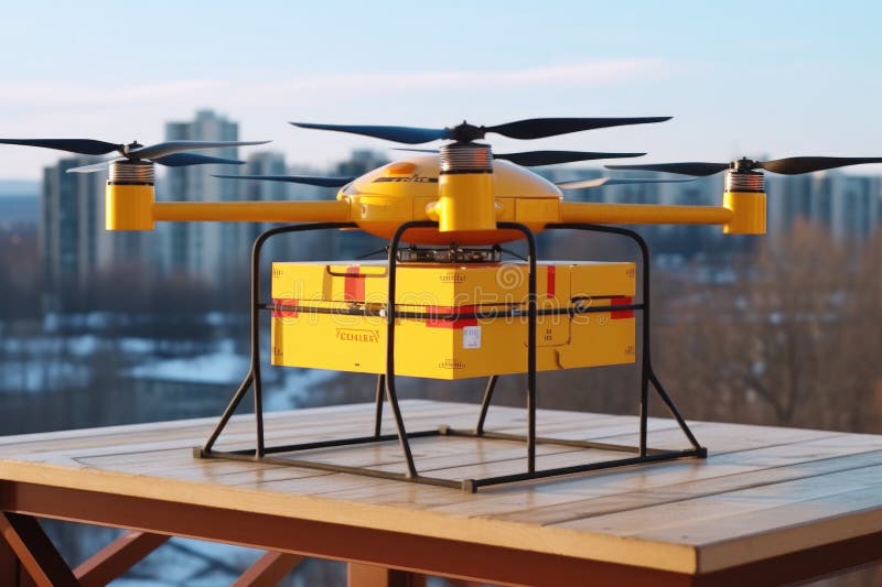Automated Drone Docking Station for Package Delivery Stock Illustration ...