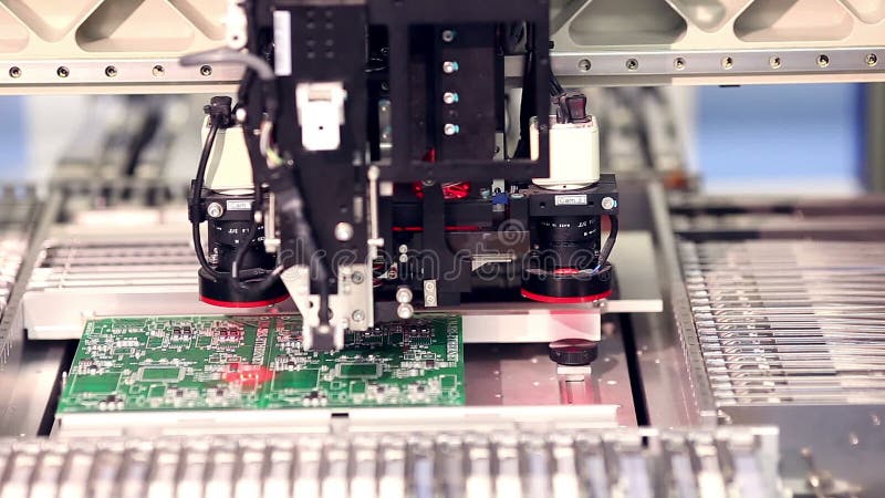 Automated Electronics Parts Manufacturing Line. Citcuit Board ...