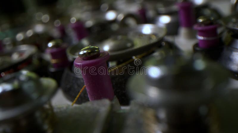 Automated Embroidery Machine with Thread on Coil Closeup Stock Footage ... Automated Embroidery Machine with Thread on Coil Closeup Stock Footage ...