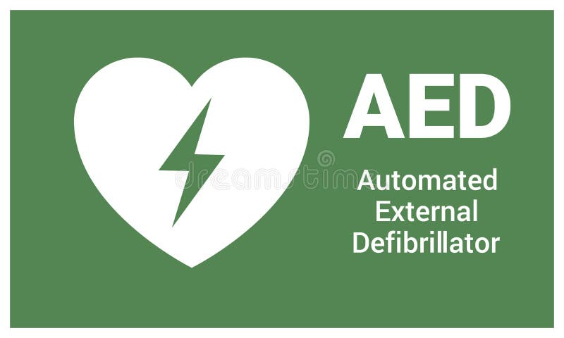 Automated External Defibrillator. Emergency First Aid AED Defibrillator ...