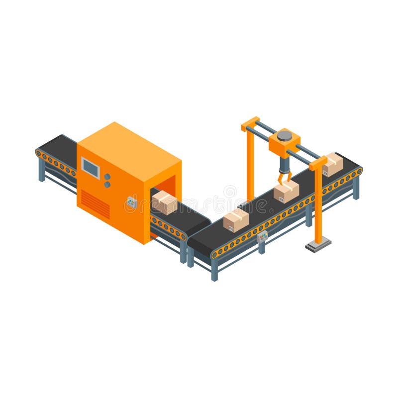 Automated Factory 3d Isometric View on a White. Vector Stock Vector ... Automated Factory 3d Isometric View on a White. Vector Stock Vector ...