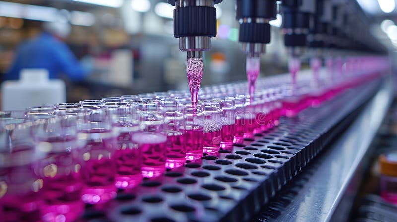 Automated Filling Process.Precision in Action Stock Illustration ...