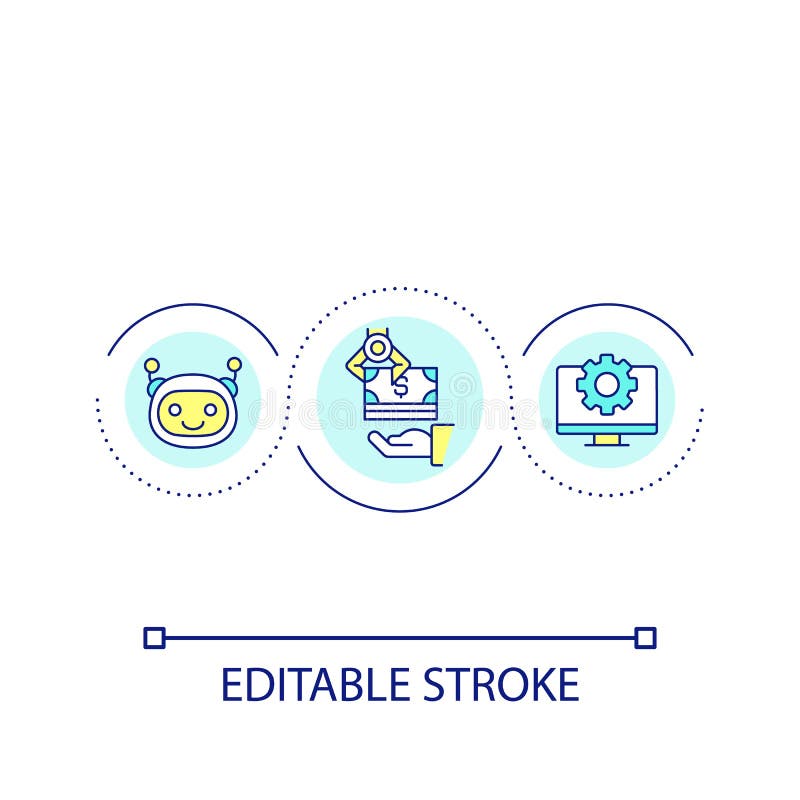Automated Financial Management Loop Concept Icon Stock Vector ...