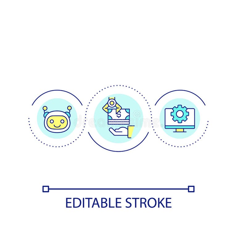 Automated Financial Management Loop Concept Icon Stock Vector ...