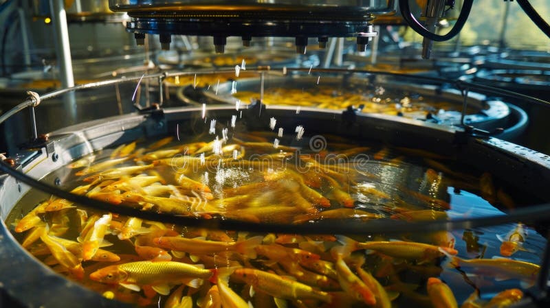 An Automated Fish Feeding Machine Dispensing Precise Amounts of Feed ...