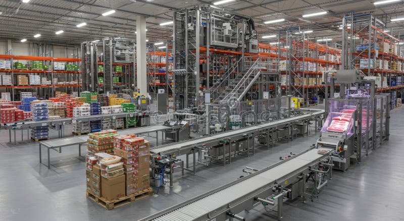 Automated Frozen Goods Warehouse and Cold Storage Facility Hightech ...