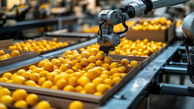 Precision-Sorted Packages on Industrial Conveyor Stock Illustration ...