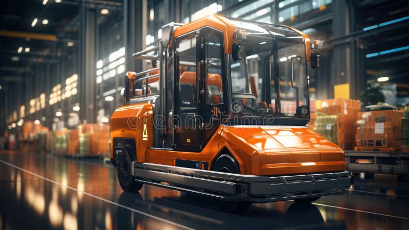 Automated Guided Vehicle is a Delivery Vehicle Warehouse in Logistic ...