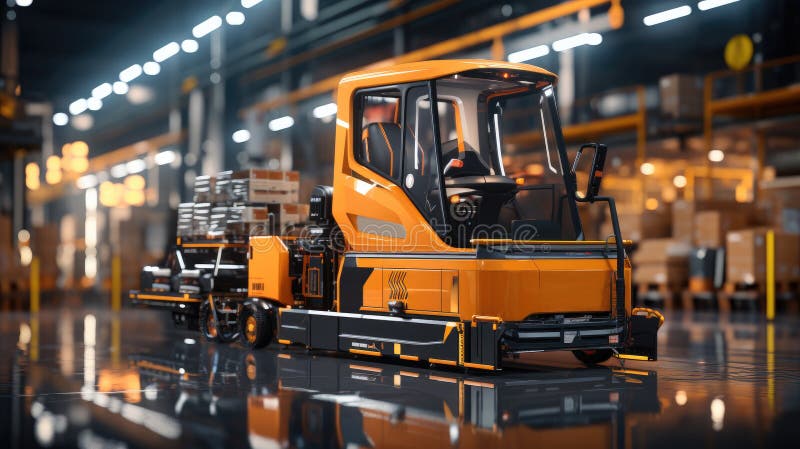 Automated Guided Vehicle is a Delivery Vehicle Warehouse in Logistic ...