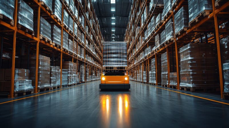 Automated Guided Vehicle Transporting Heavy Loads in a Warehouse during ...