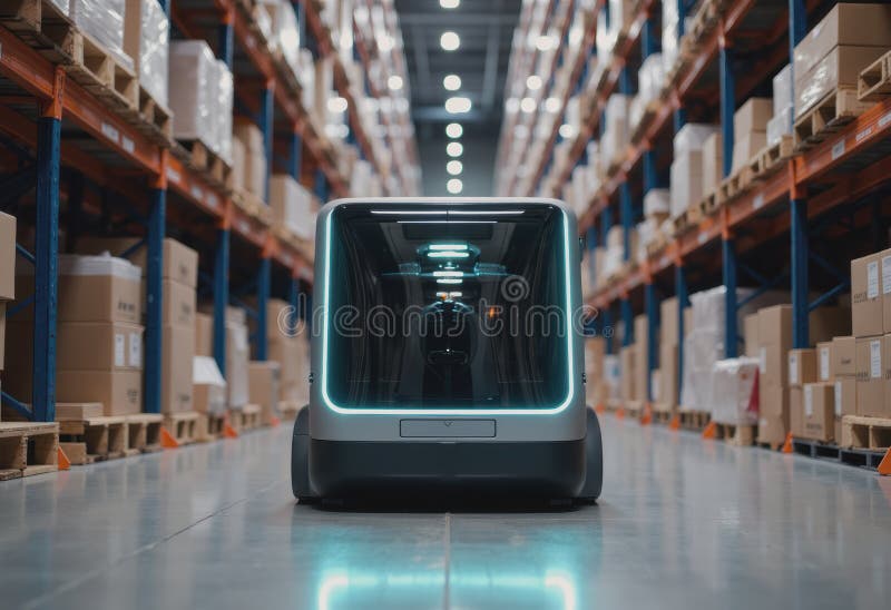 Automated Guided Vehicle Transporting Materials in a Smart Warehouse ...
