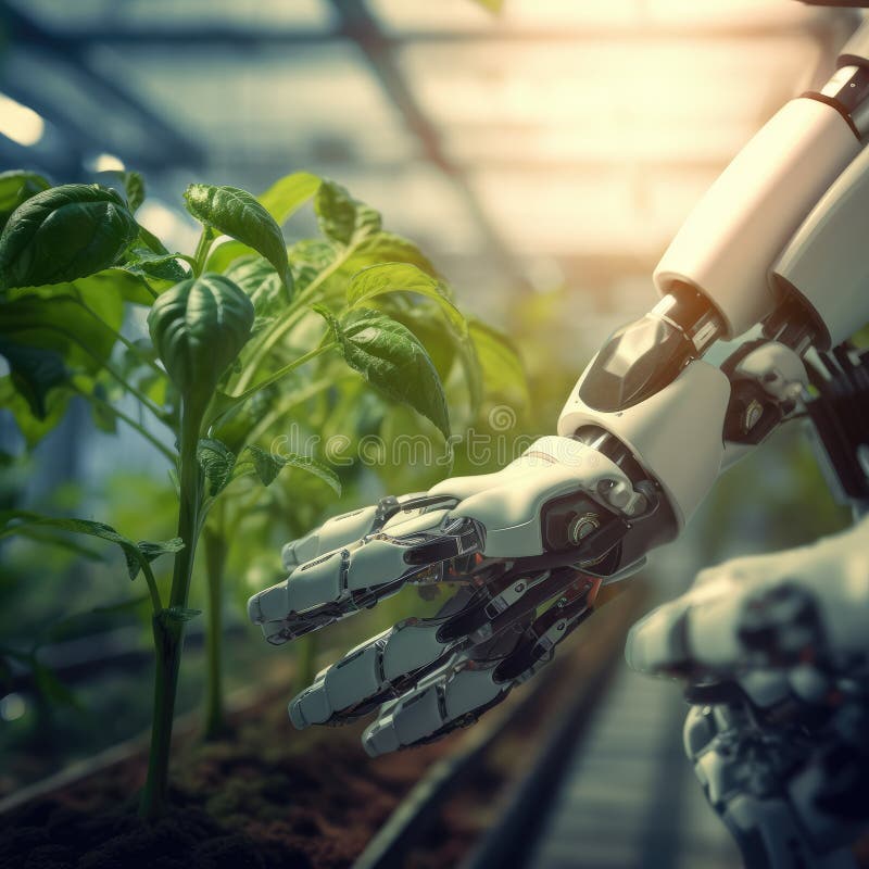 Automated Hydroponic Farm Run by Robots,Modern Agriculture, AI ...