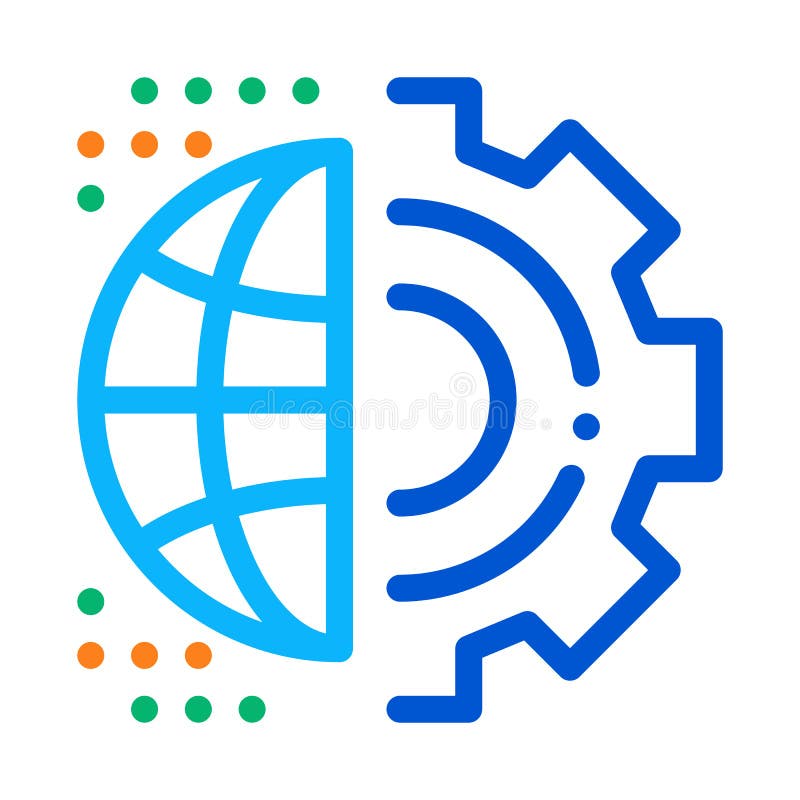 Automated Internet Settings Icon Vector Outline Illustration Stock ...