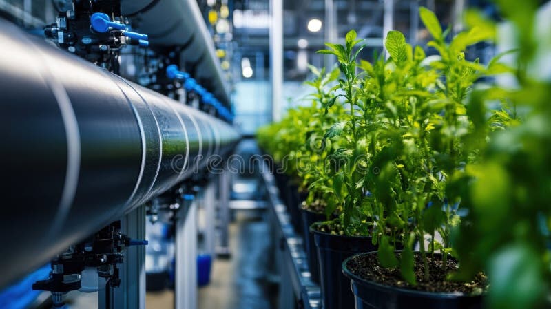 Automated Irrigation System Watering Greenhouse Plants Sustainable ...