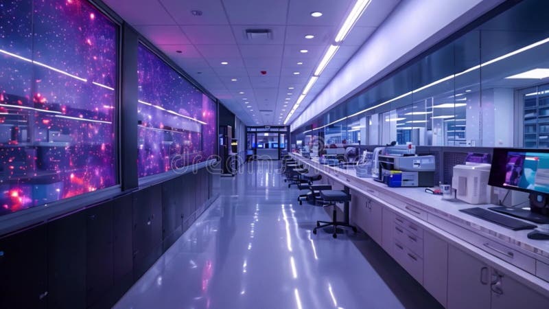 Automated Lab Simulation Interior View Stock Video - Video of medical ...