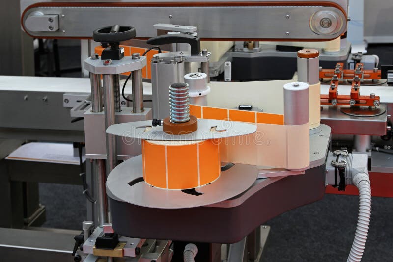 Automated labeling machine stock photo. Image of motion - 15761212