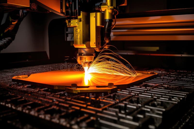 Automated Laser Machine Shaping Car Components Stock Photo - Image of ...