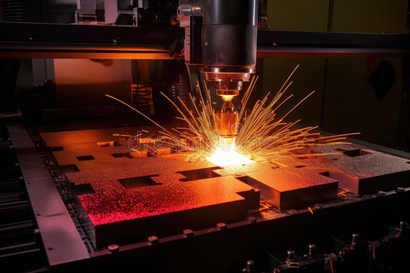 Automated Laser Machine Shaping Car Components Stock Photo - Image of ...