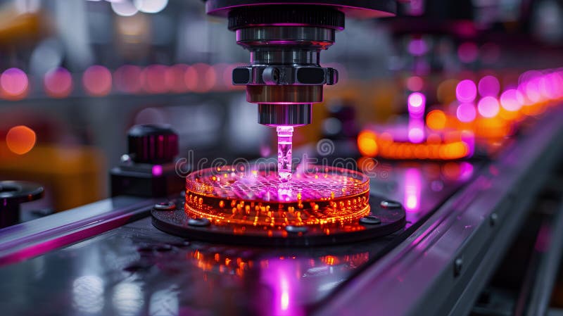 Automated Line for Mass Production of Quantum CPU Stock Photo - Image ...