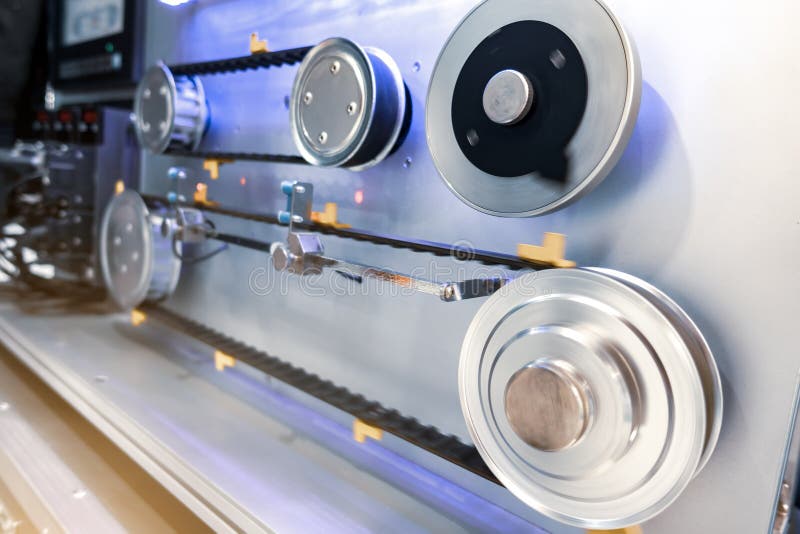 Automated Line. Rollers with a Tensioned Rubber Pulley Work ...