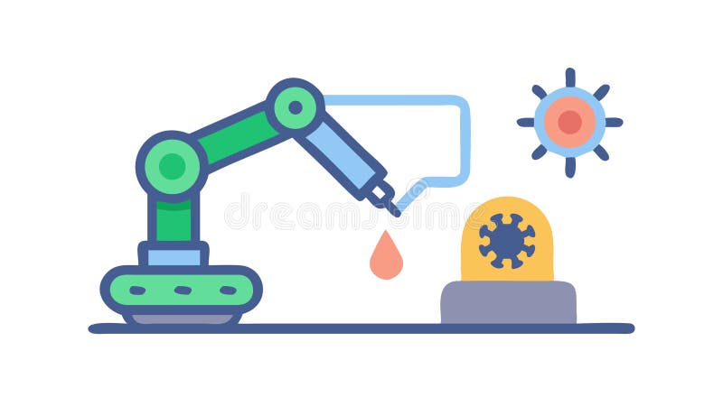 Automated Liquid Dispensing Robotic Icon, Vector Design Generative AI ...