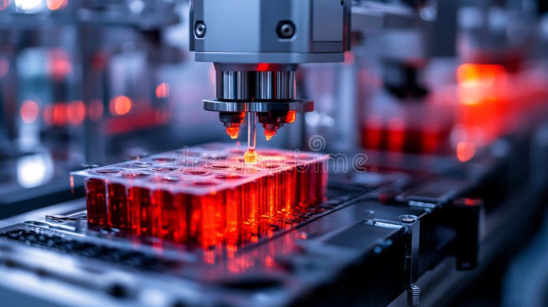 Automated Liquid Handling System in Industrial Setting Stock ...