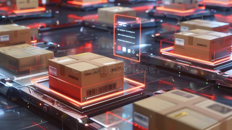 The Automated Logistics Facility. AI Generated Stock Photo - Image of ...