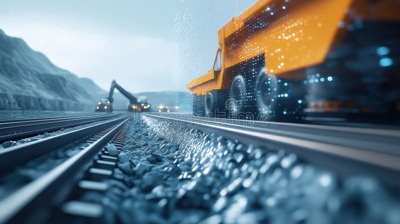 Automated Logistics Management for Quarried Materials Stock Photo ...