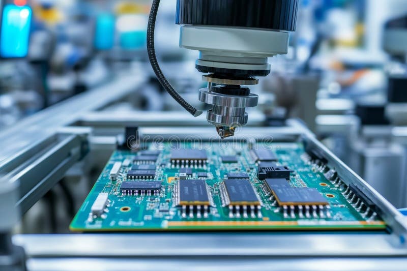 Robotic Arm Assembling Circuit Components Conveyor Stock Photos - Free ...