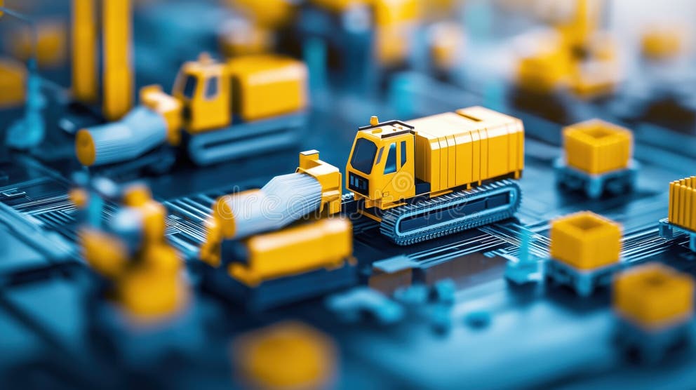 Automated Machinery Preparing Raw Resources for Use Stock Photo - Image ...