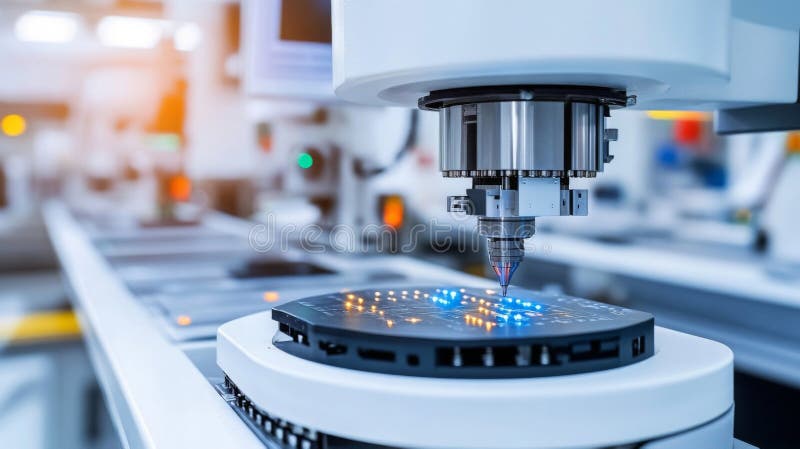 Automated Manufacturing Machine Assembling a Circuit Board Stock ...