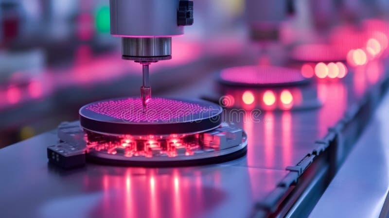 Automated Manufacturing Machine Assembling a Circuit Board Stock ...