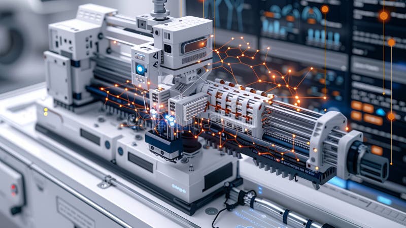 Automated Manufacturing Process Infographic Stock Illustration ...