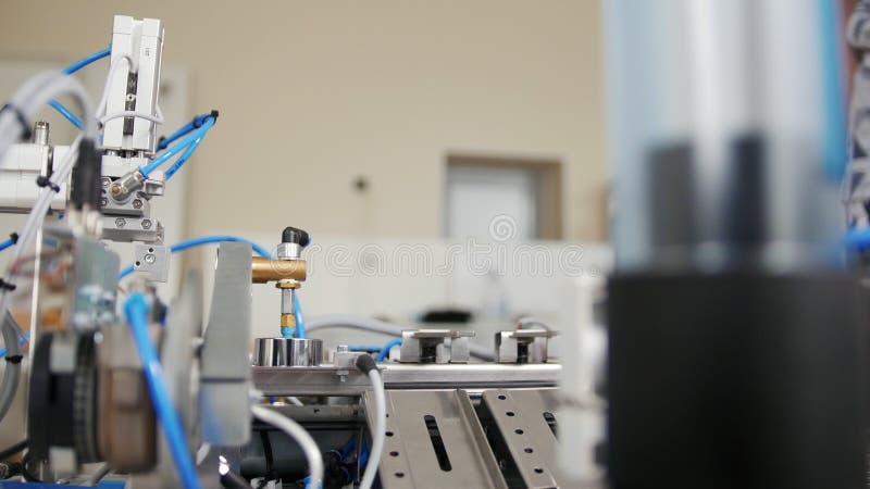 Automated Mechanical Machine - Mini Factory at Working Process Stock ...