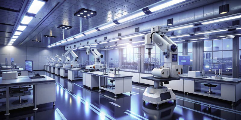 Automated Medical Lab of the Future Robotic Precision in 3D Rendered ...