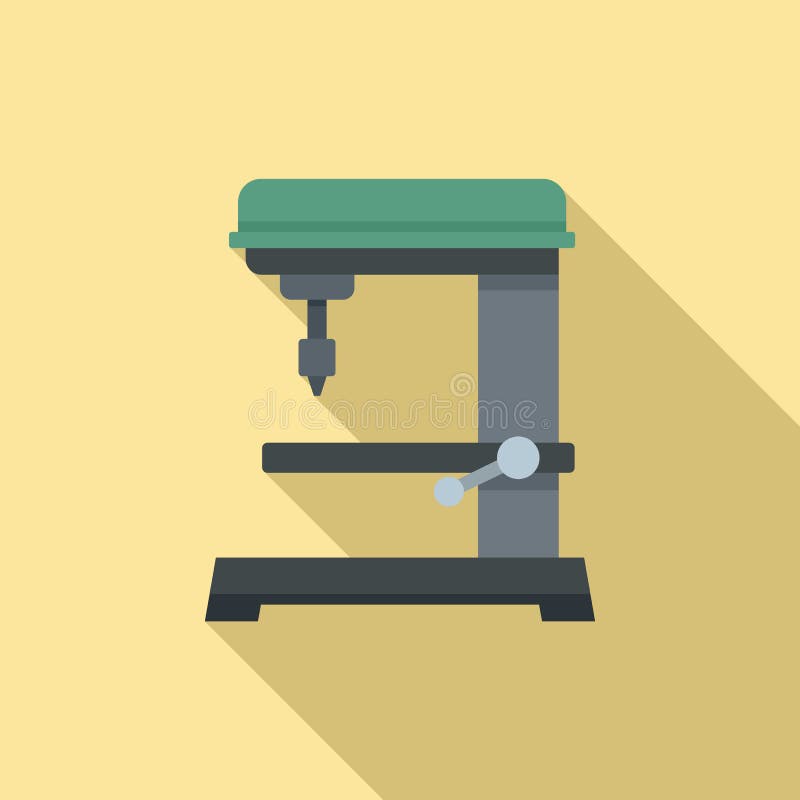 Automated Milling Machine Icon, Flat Style Stock Vector - Illustration ...