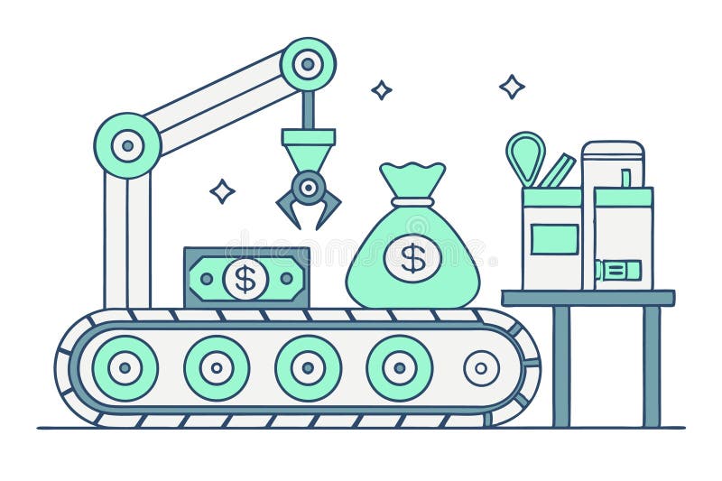 Automated Money Making Machine Cash Flow Process and Production Line ...