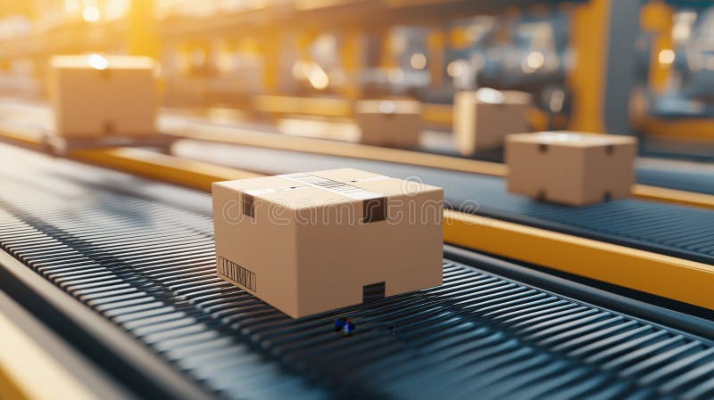 Automated Packing and Assembly in Modern Machinery Stock Photo - Image ...