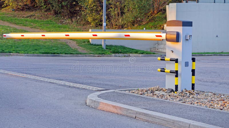 Automated Parking Ramp Barrier Stock Photo - Image of ramp, barrier ...