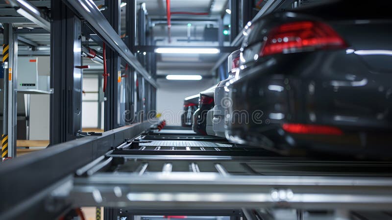 Automated Parking Systems Digital Technology Stock Illustration ...