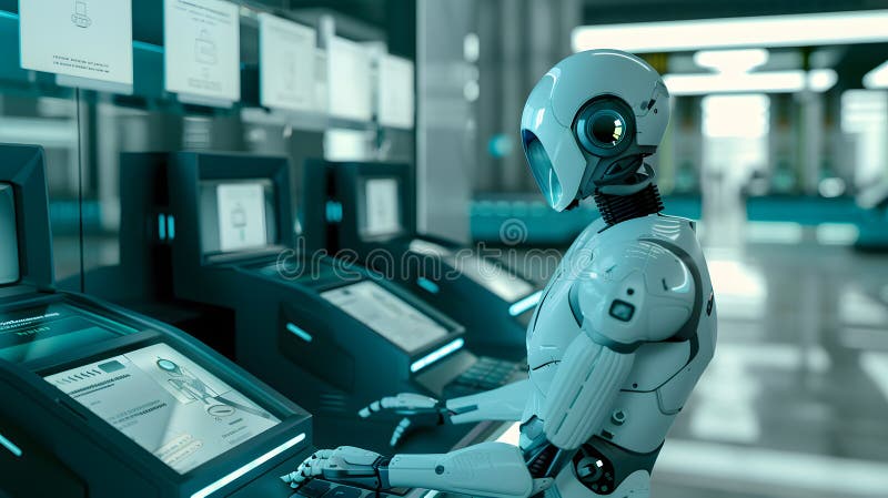 Automated Payment Systems a Futuristic Payment Stock Illustration ...