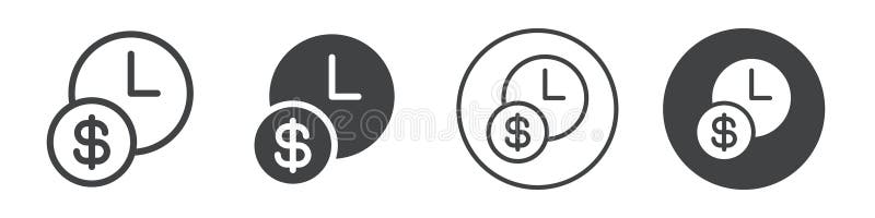 Automated Payments Icon Vector Logo Outline Stock Vector - Illustration ...